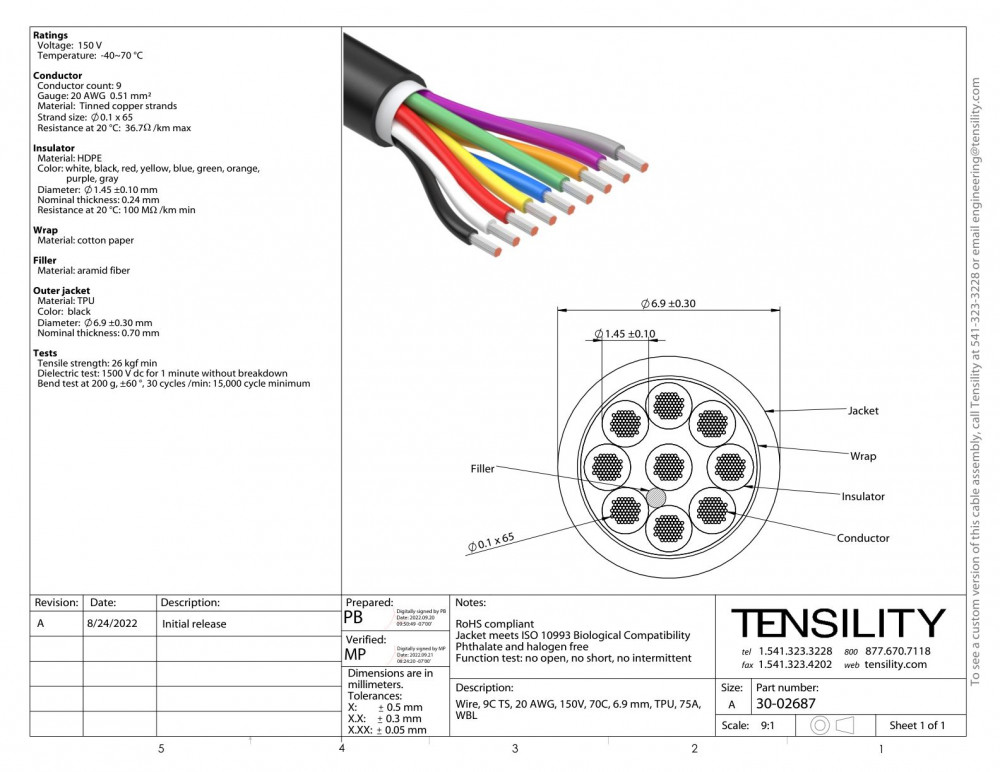 30-02687 cable technical drawing preview