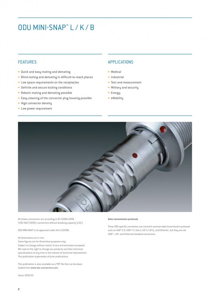 ODU MINI-SNAP catalogue page 2