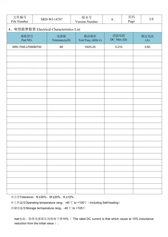 SOREDE SRH.7045.LF680MT00 specification page 4