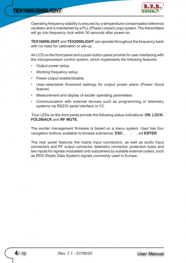 TEX2000LIGHT manual preview, page 10