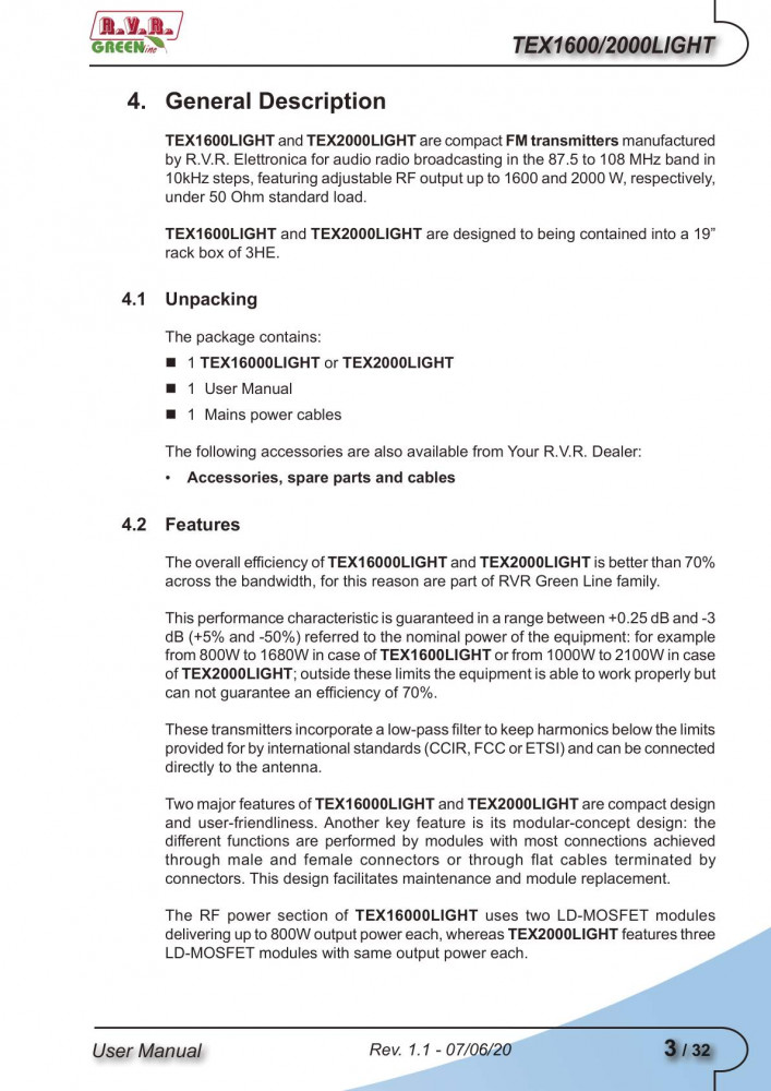 TEX2000LIGHT manual preview, page 9
