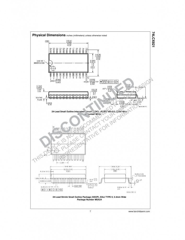 74LCX821 datasheet page 7