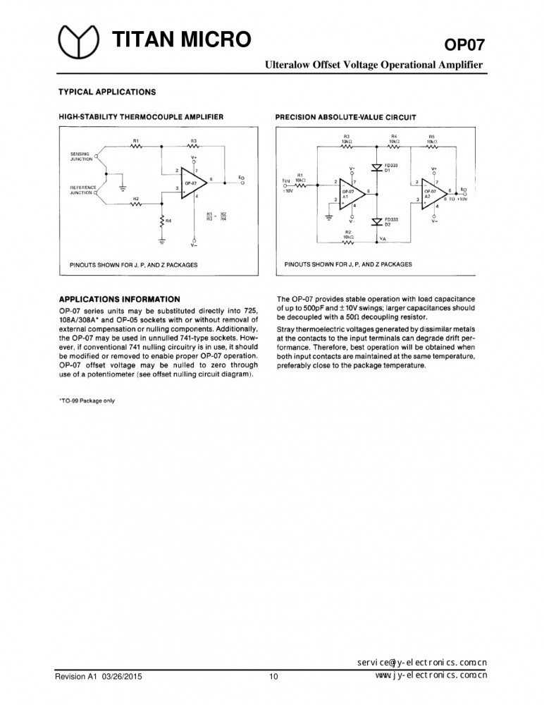 OP07CSX datasheet page 10