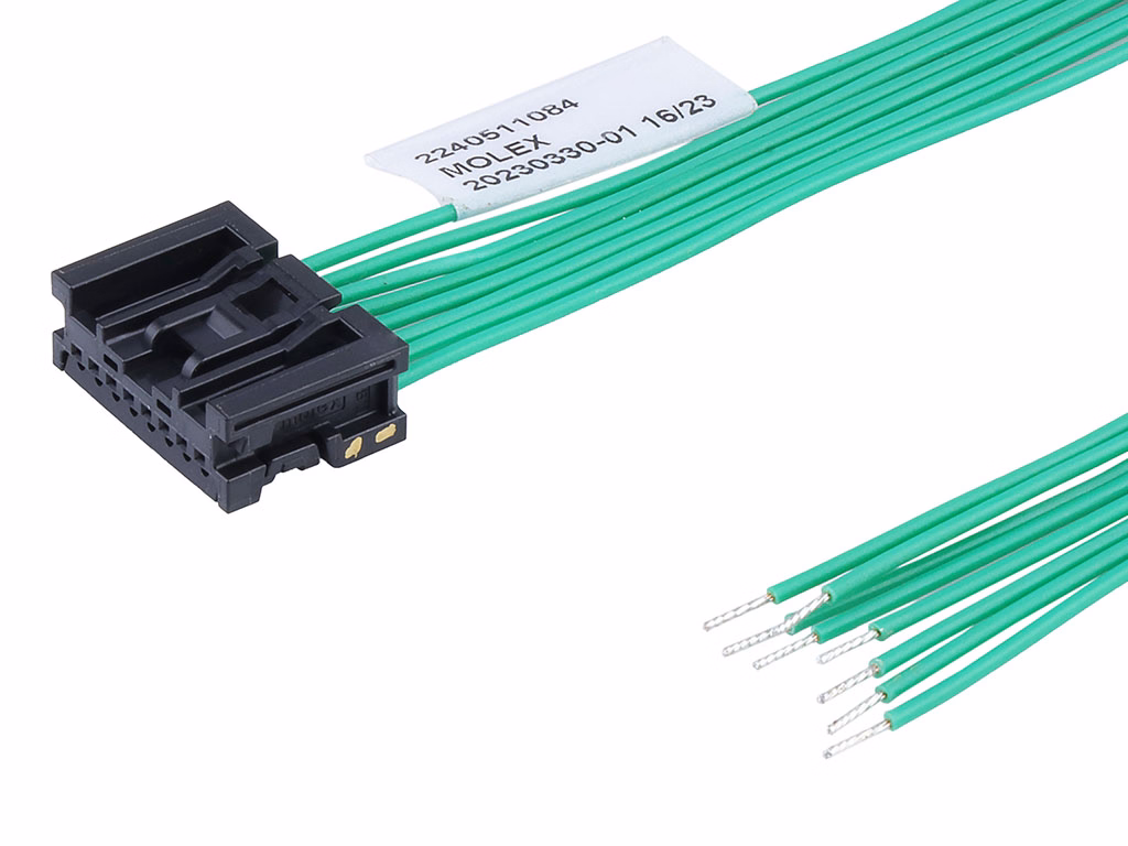 Mini50-to-Mini50 Off-the-Shelf (OTS) Cable Assembly, 2.00mm Pitch, Single Row, 150.00mm Length, 8 Circuits, Black