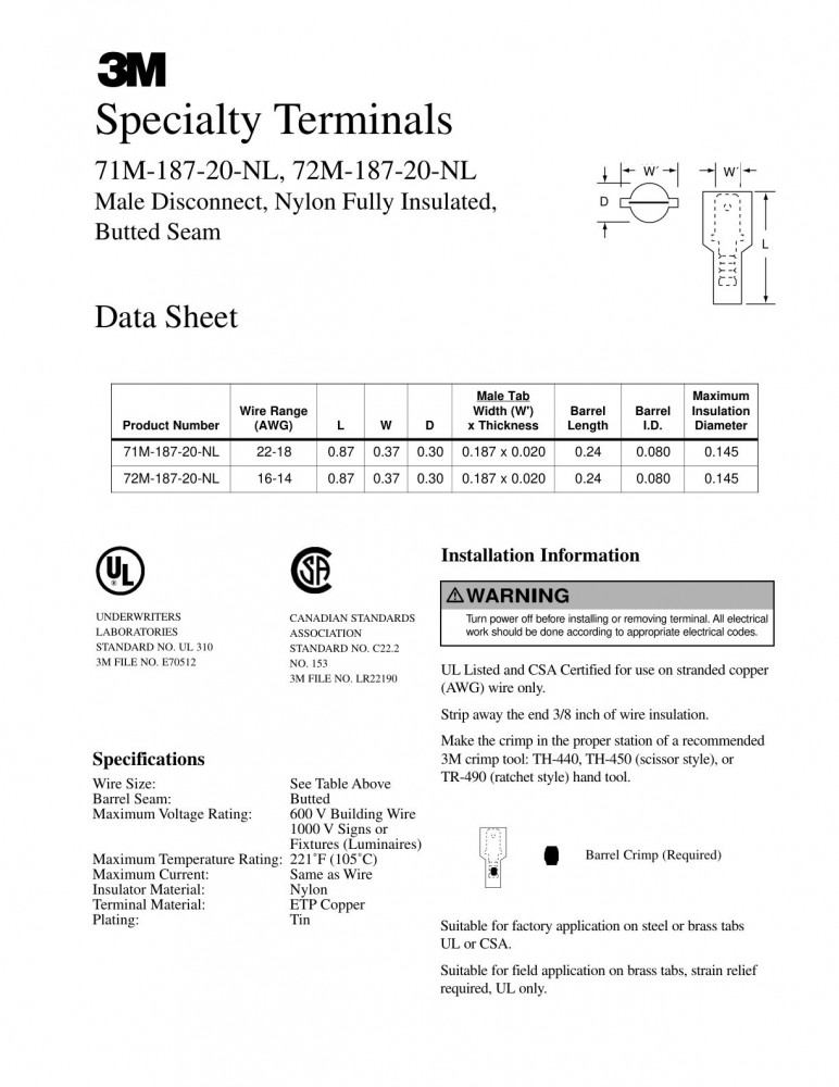 3M 94807 technical document page 1