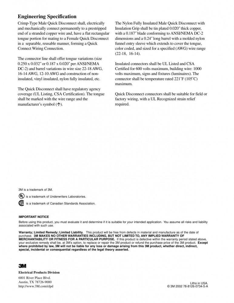 3M 94807 technical document page 2
