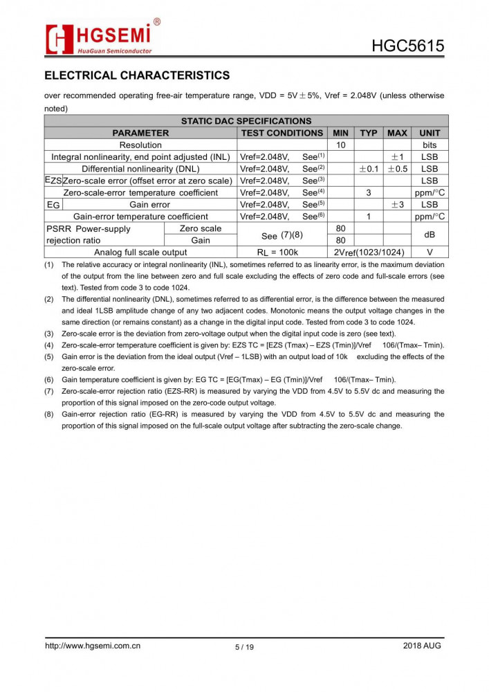 HGC5615 datasheet page 5
