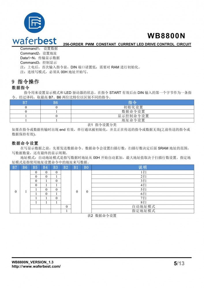 WB8800N technical document page 5