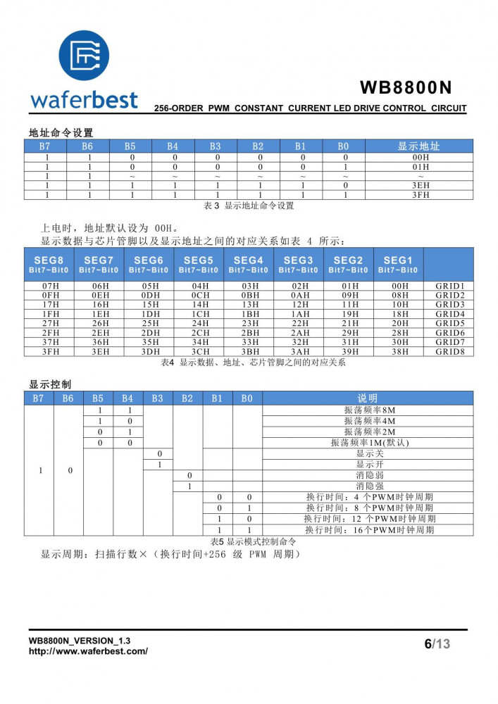 WB8800N technical document page 6