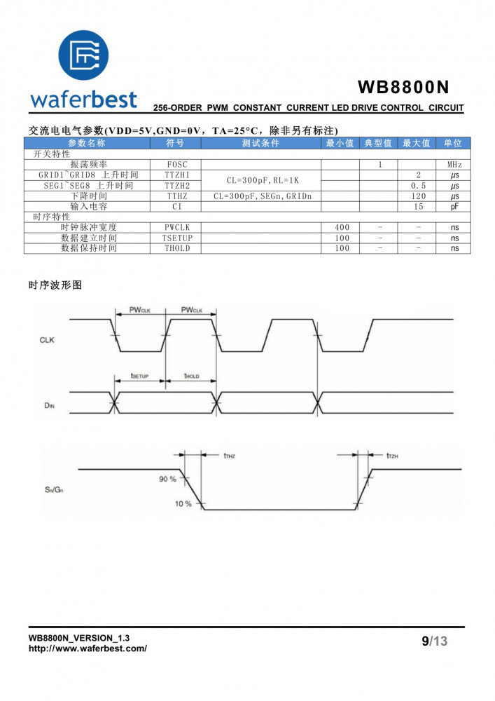 WB8800N technical document page 9
