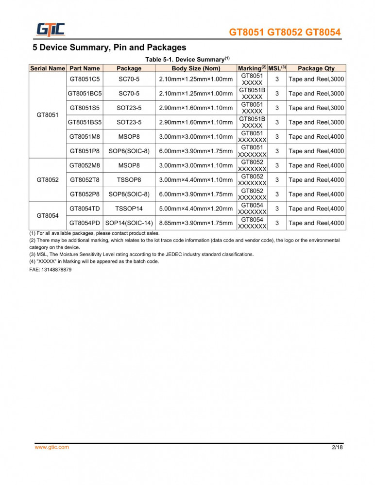 GT8051P8 datasheet page 3
