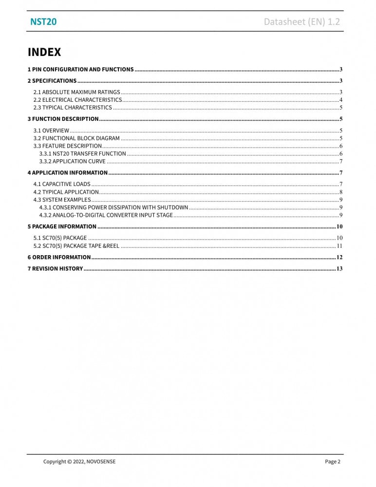 NST20H-DSCR datasheet page 2