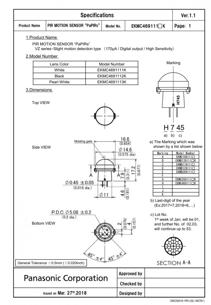 EKMC4691112K specification page 1