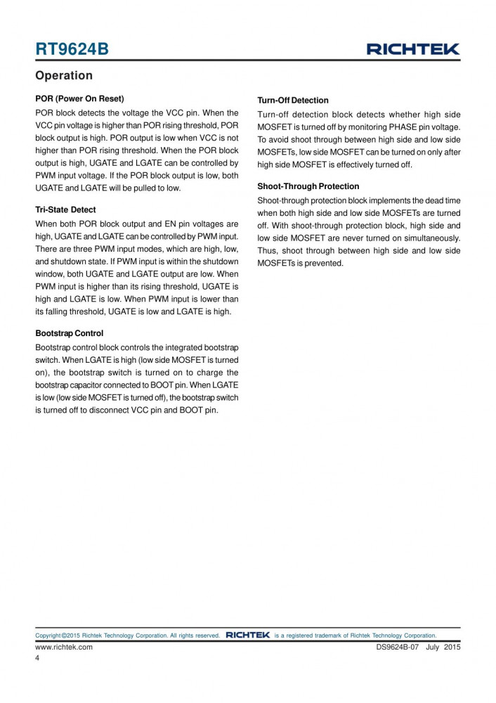 RT9624B datasheet page 4