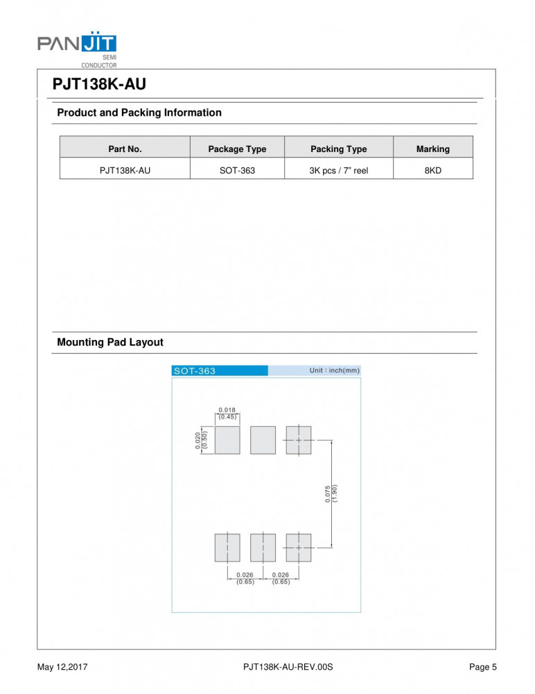 PJT138K-AU datasheet page 5