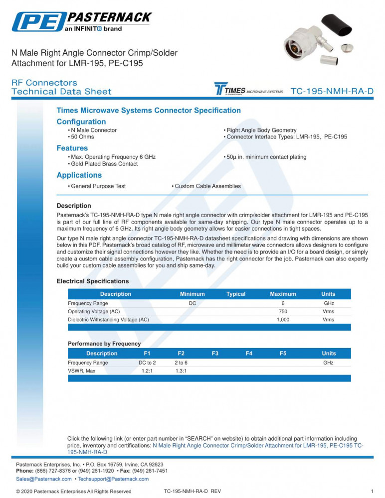 TC-195-NMH-RA-D datasheet page 1