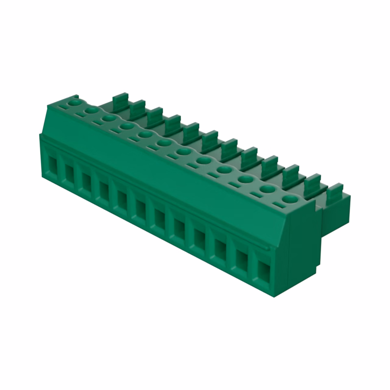3.81mm Pitch Eurostyle Horizontal Plug, Green Housing, 12 Circuits for sale