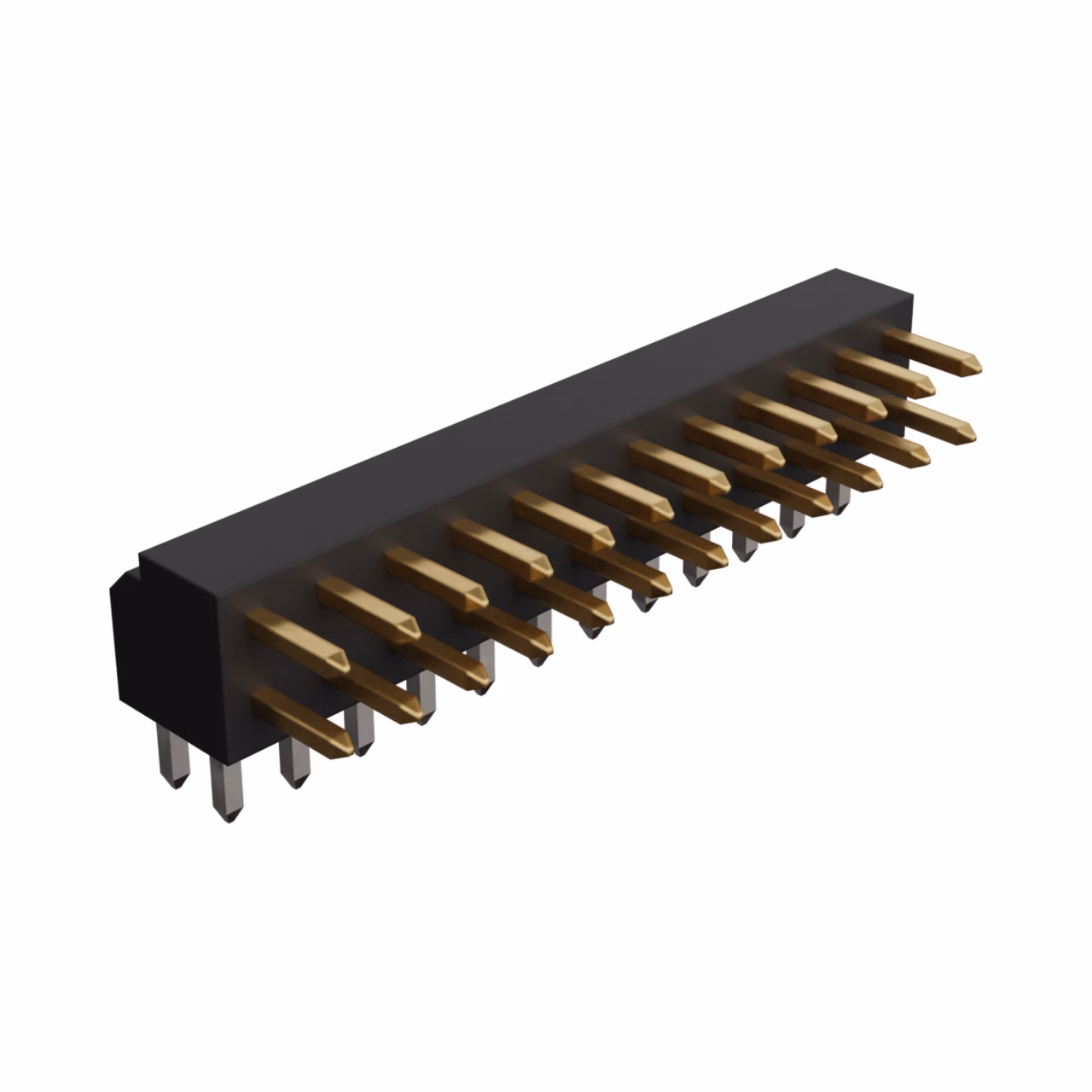 2.00mm Pitch Milli-Grid Header, Right-Angle, Through Hole, 24 Circuits, 0.38µm Gold (Au) Plating, Mating Pin Length 3.06mm, Tail Length 2.60mm, Tray, Lead-Free for sale