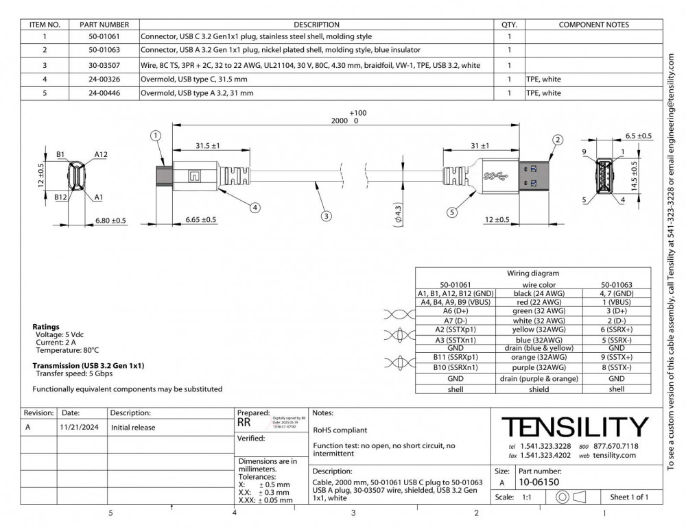 Tensility International 10-06150 product drawing