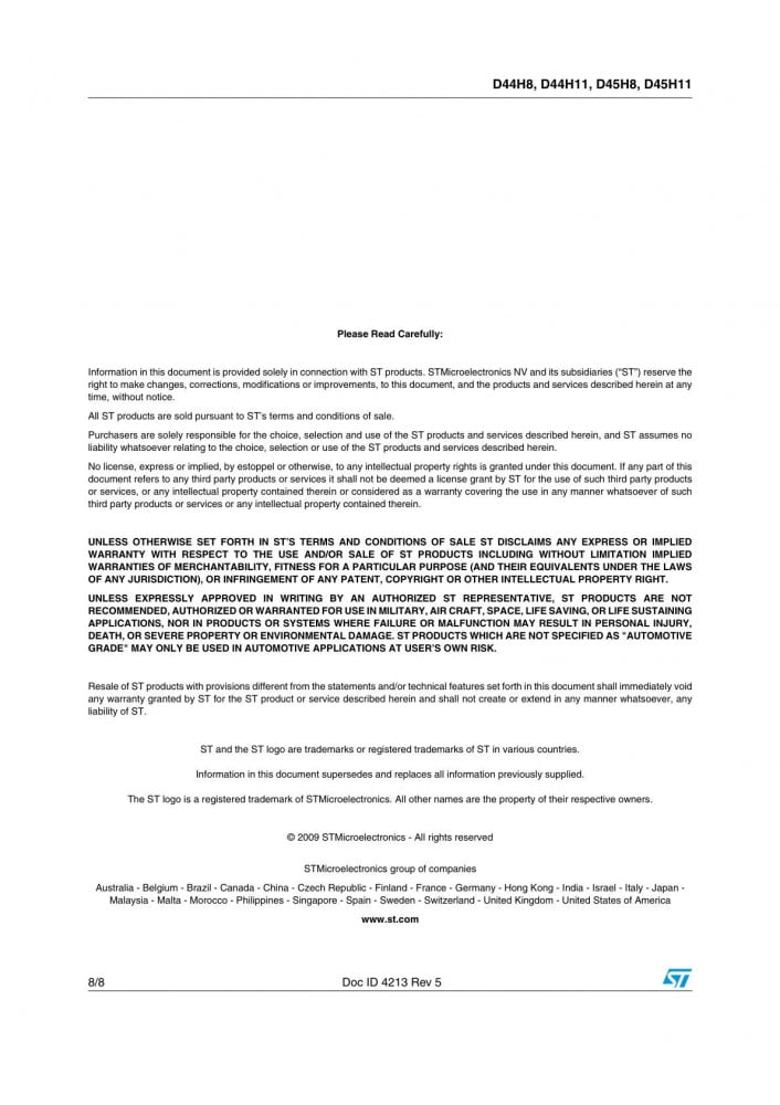 D45H11 datasheet page 8