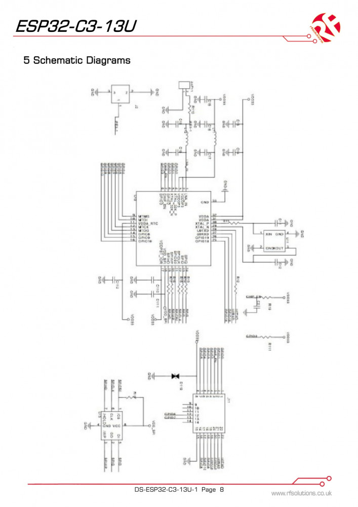 ESP32-C3-13U technical document page 8
