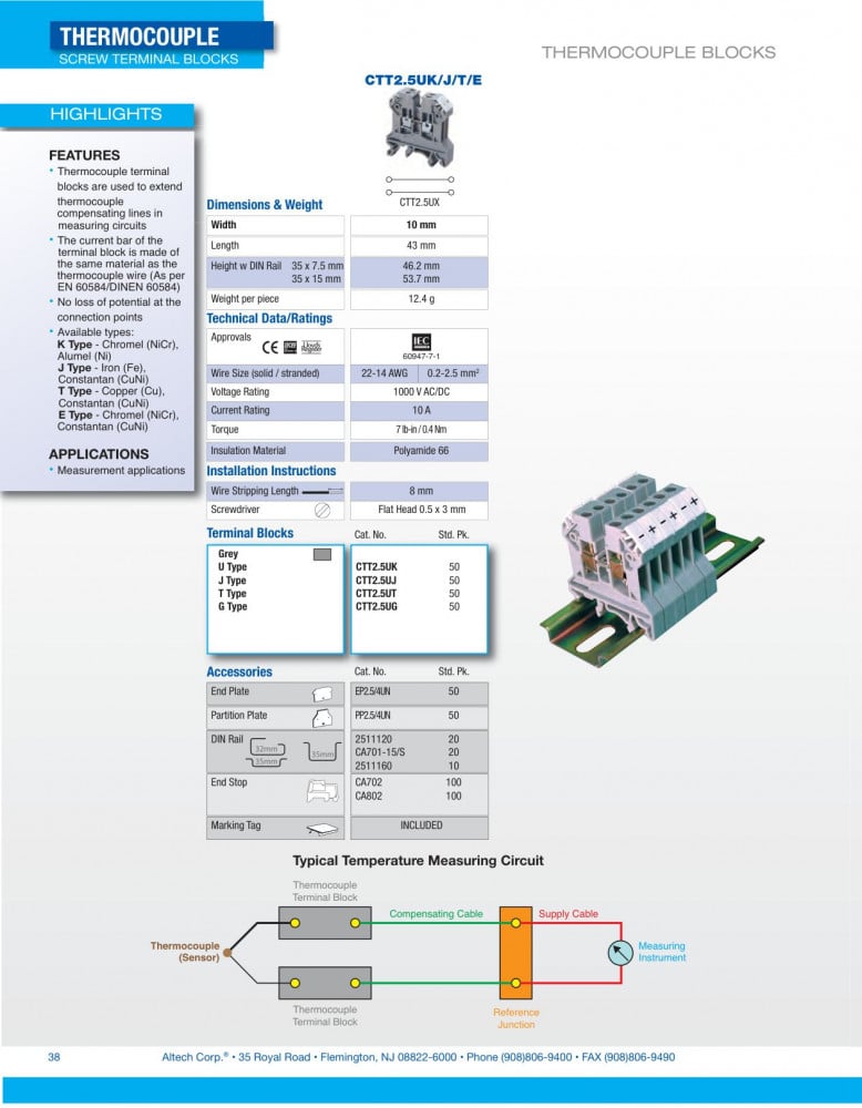 Altech PP2.5/4UN technical document page