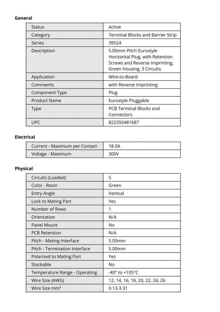 Product document image 2 for MOLEX 395245205
