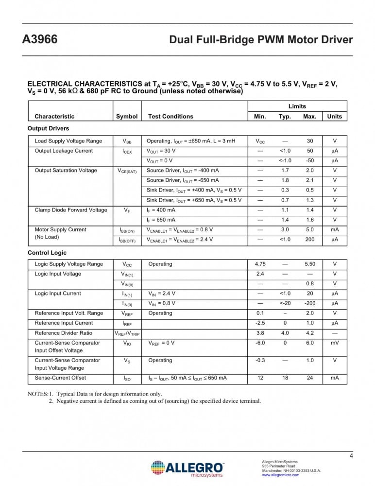 A3966 datasheet page 4