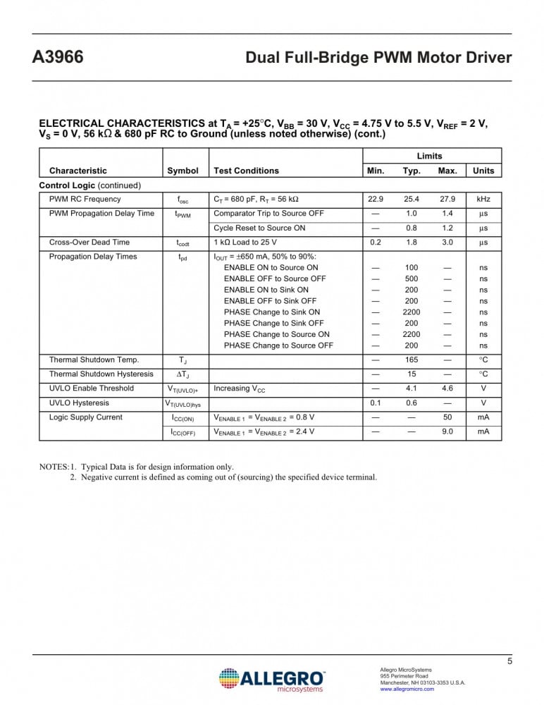A3966 datasheet page 5