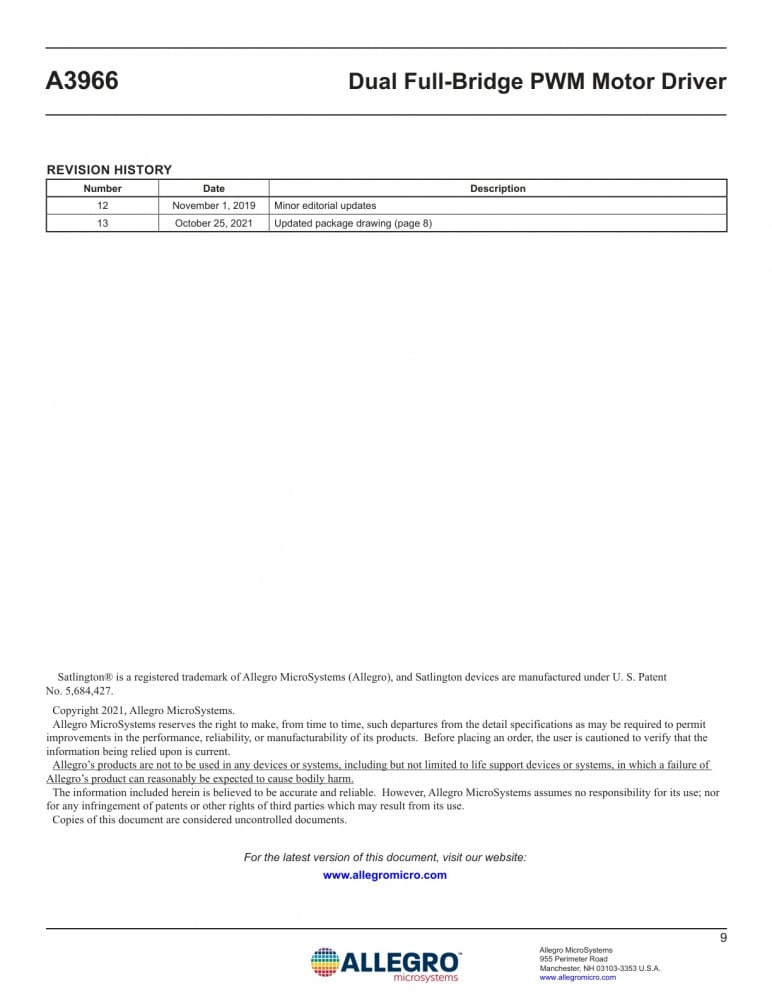 A3966 datasheet page 9