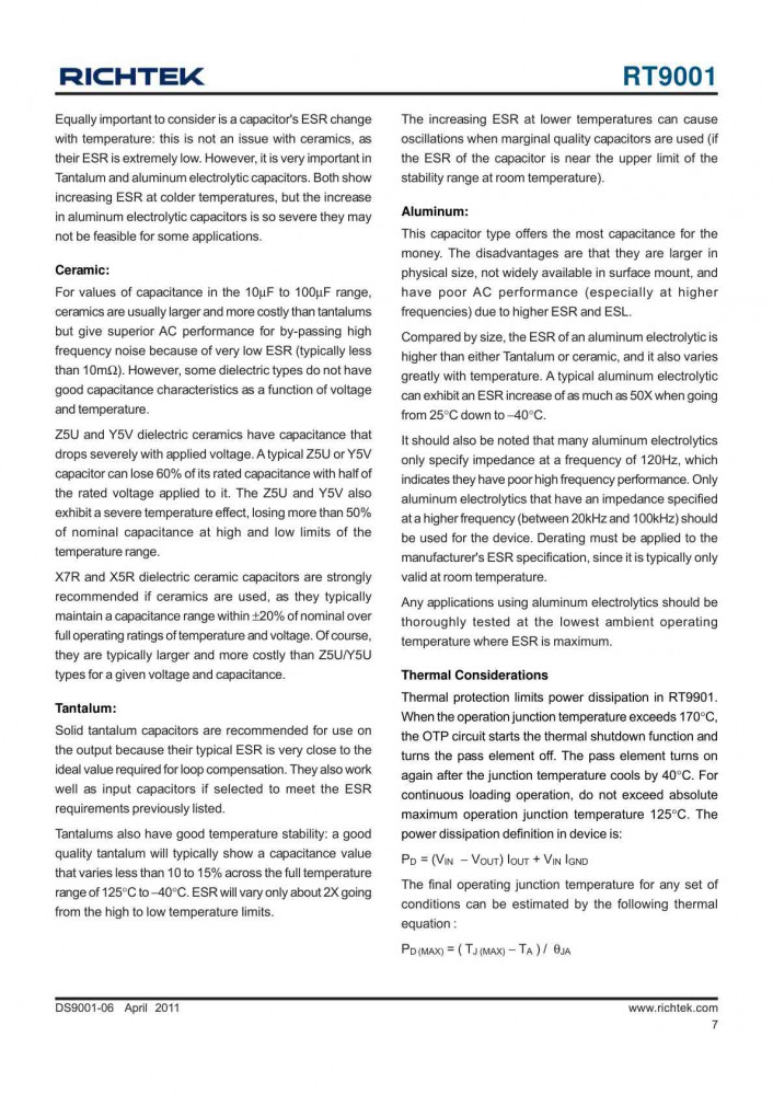 RT9001 datasheet page 7