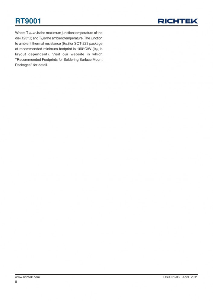 RT9001 datasheet page 8