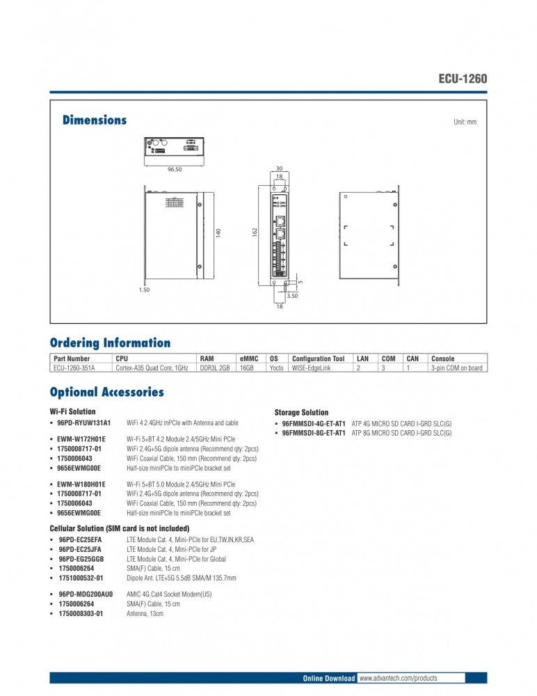 ECU-1260 technical document page 2