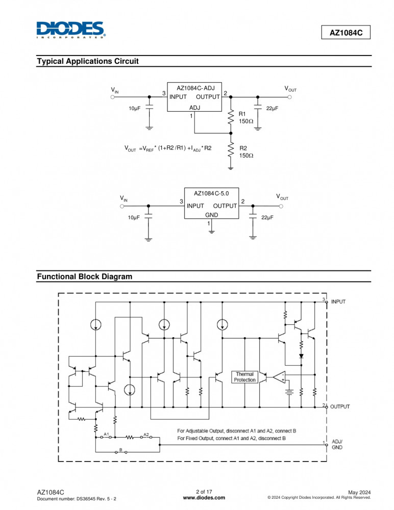 AZ1084C datasheet page 2
