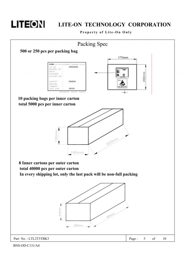 LTL2T3TBK3 datasheet page 5