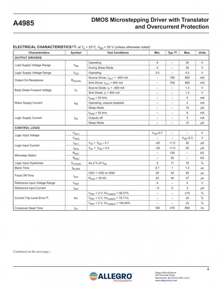 A4985 datasheet page 4