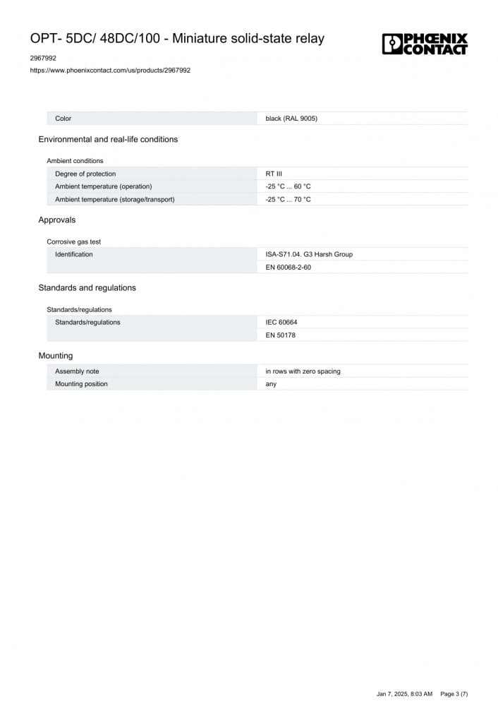 Phoenix Contact 2967992 technical document page 3