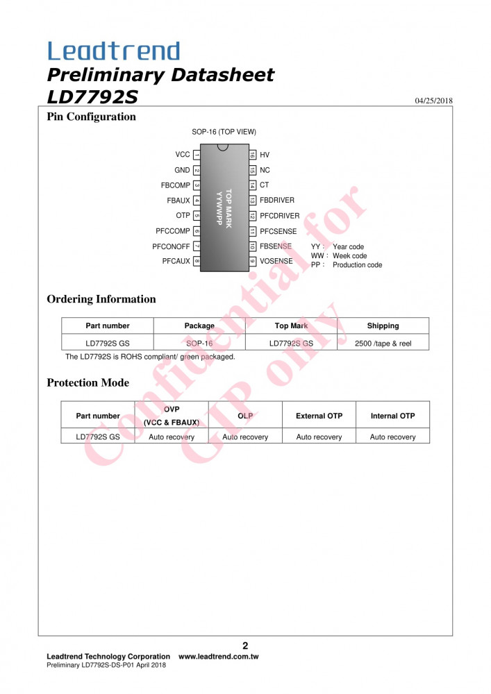 LD7792SGS datasheet page 2
