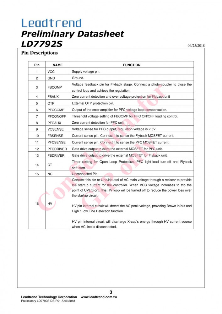 LD7792SGS datasheet page 3