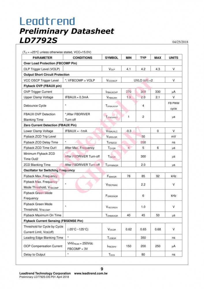 LD7792SGS datasheet page 9