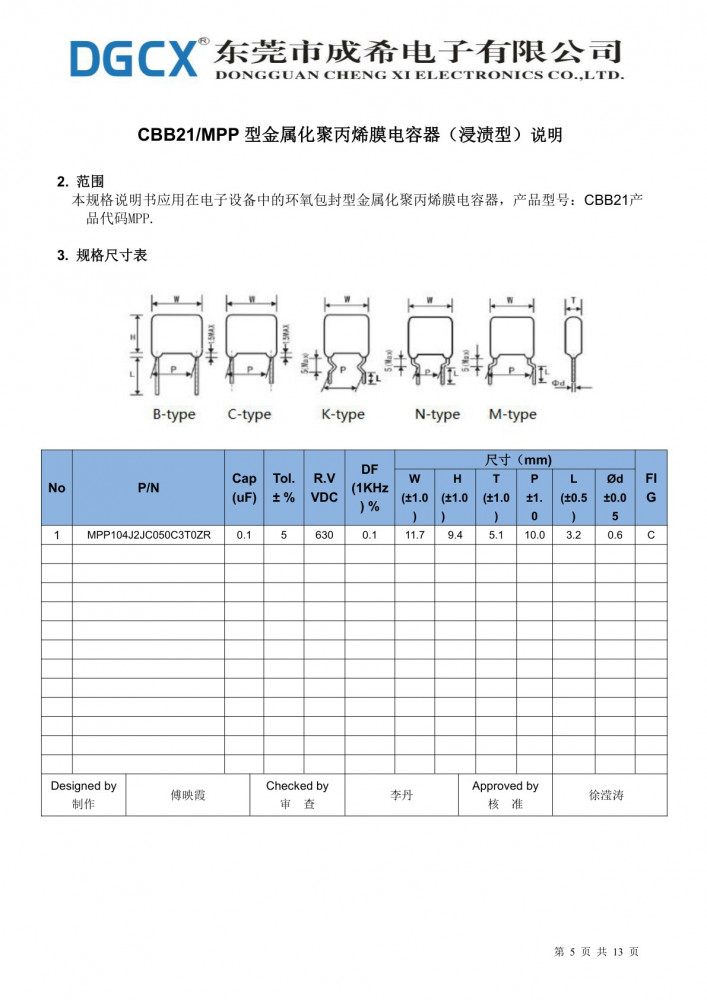 DGCX specification page 5
