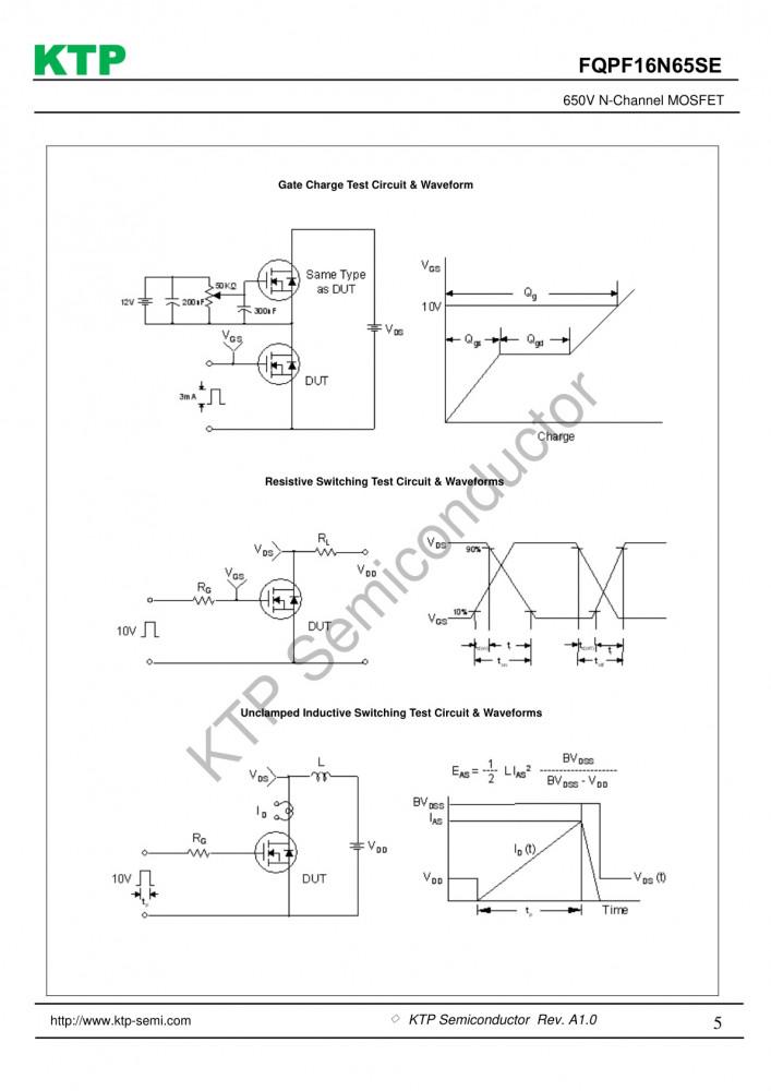 FQPF16N65SE datasheet page 5
