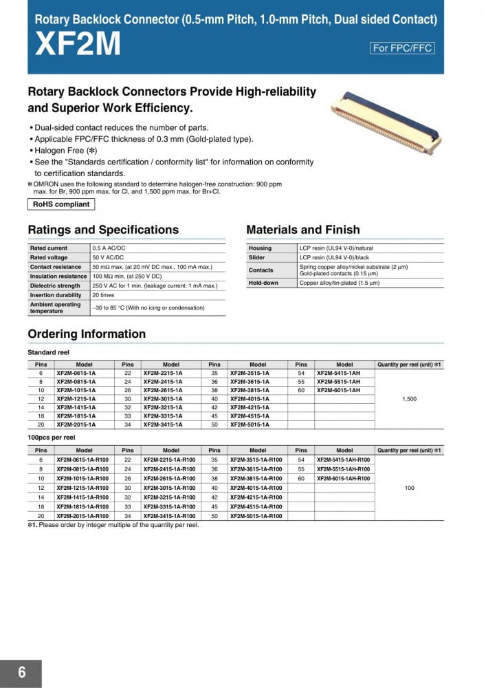 OMRON XF2M datasheet page 6