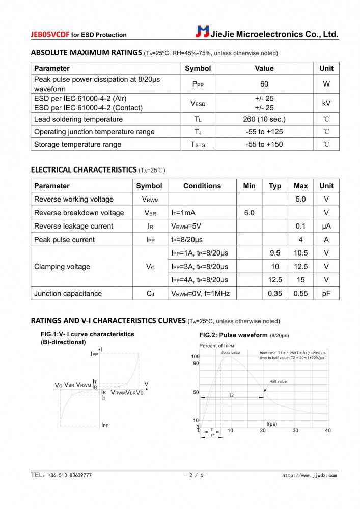 JEB05VCDF datasheet page 2