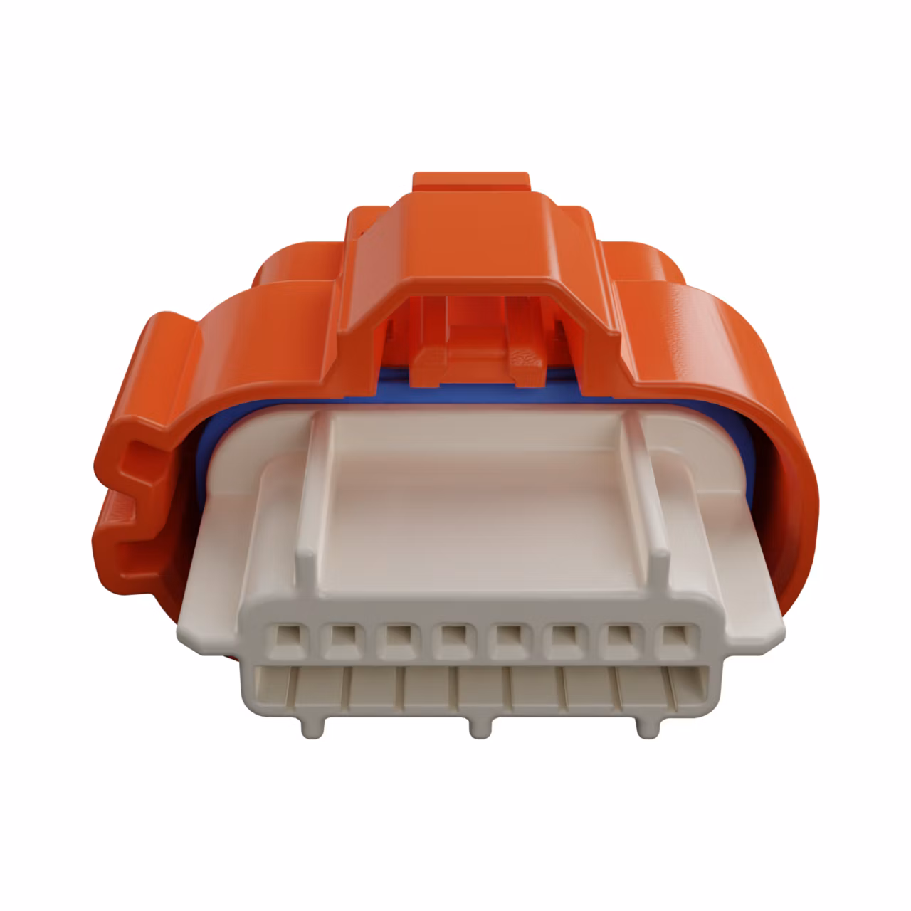 Squba Sealed Receptacle Assembly, 1.80mm Pitch, Single Row, 8 Circuits, Orange for sale