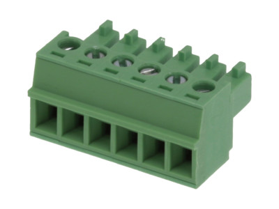 3.81mm Pitch Eurostyle Horizontal Plug, Green Housing, 9 Circuits