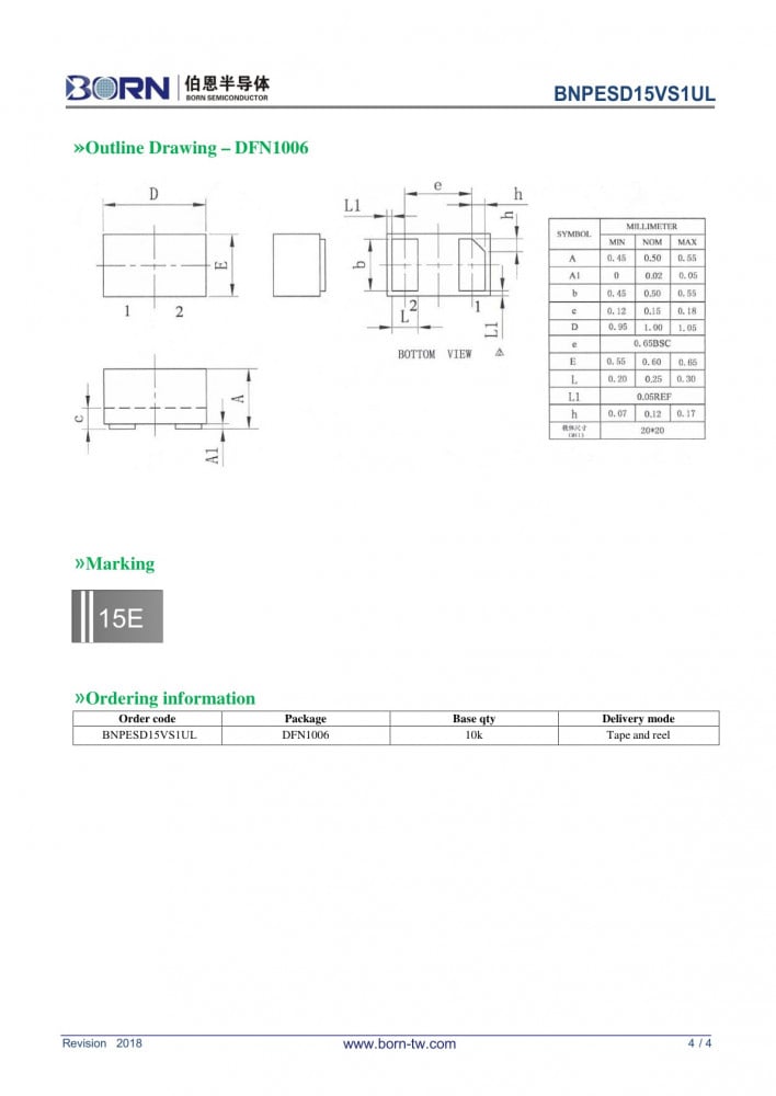 BNPESD15VS1UL datasheet page 4