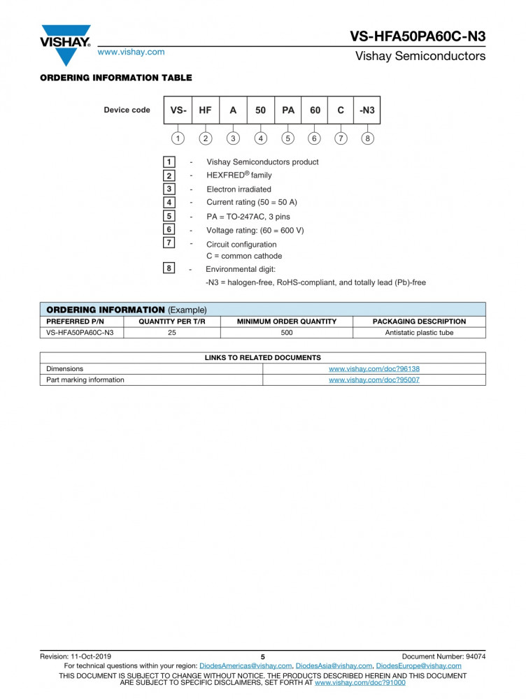 VS-HFA50PA60C-N3 datasheet page 5