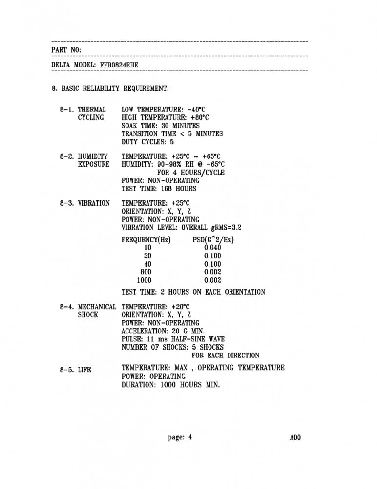 FFB0824EHE specification page 4