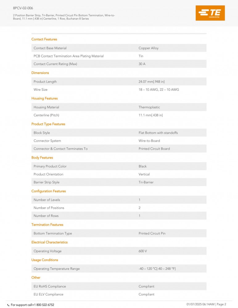 8PCV-02-006 technical document page 2